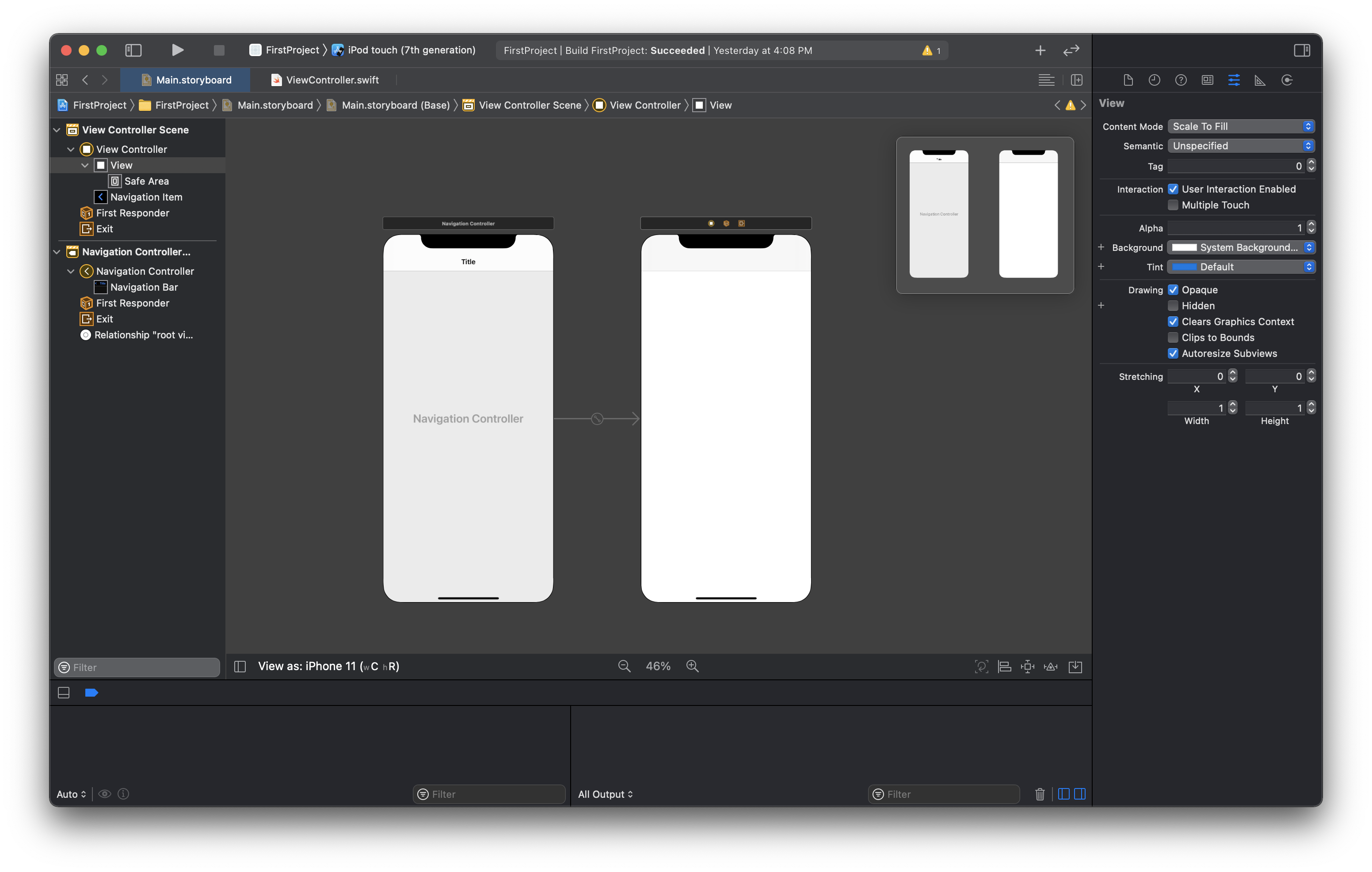 [ios Swift] Navigation Controller